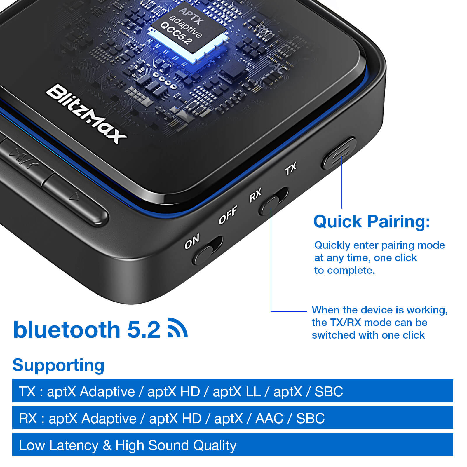 BM-BT06 Transmitter Receiver, Mini bluetooth Audio - BlitzMax
