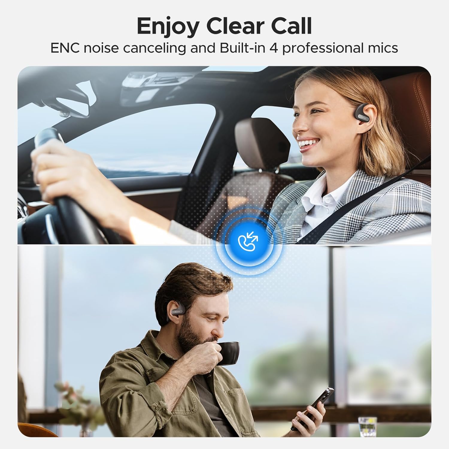 BM-CT2 Open Ear Headphones, Wireless Bluetooth - BlitzMax