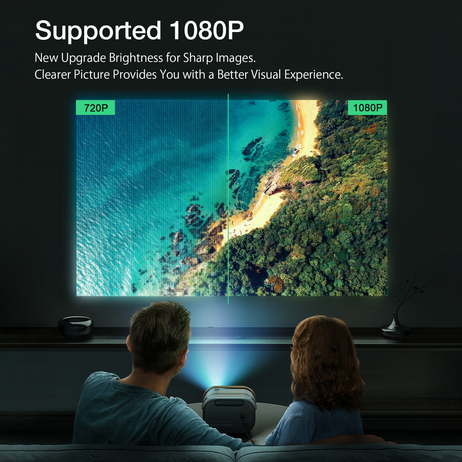 V2 Portable Projector, 1080P Home Theater - Blitzmax – BlitzMax